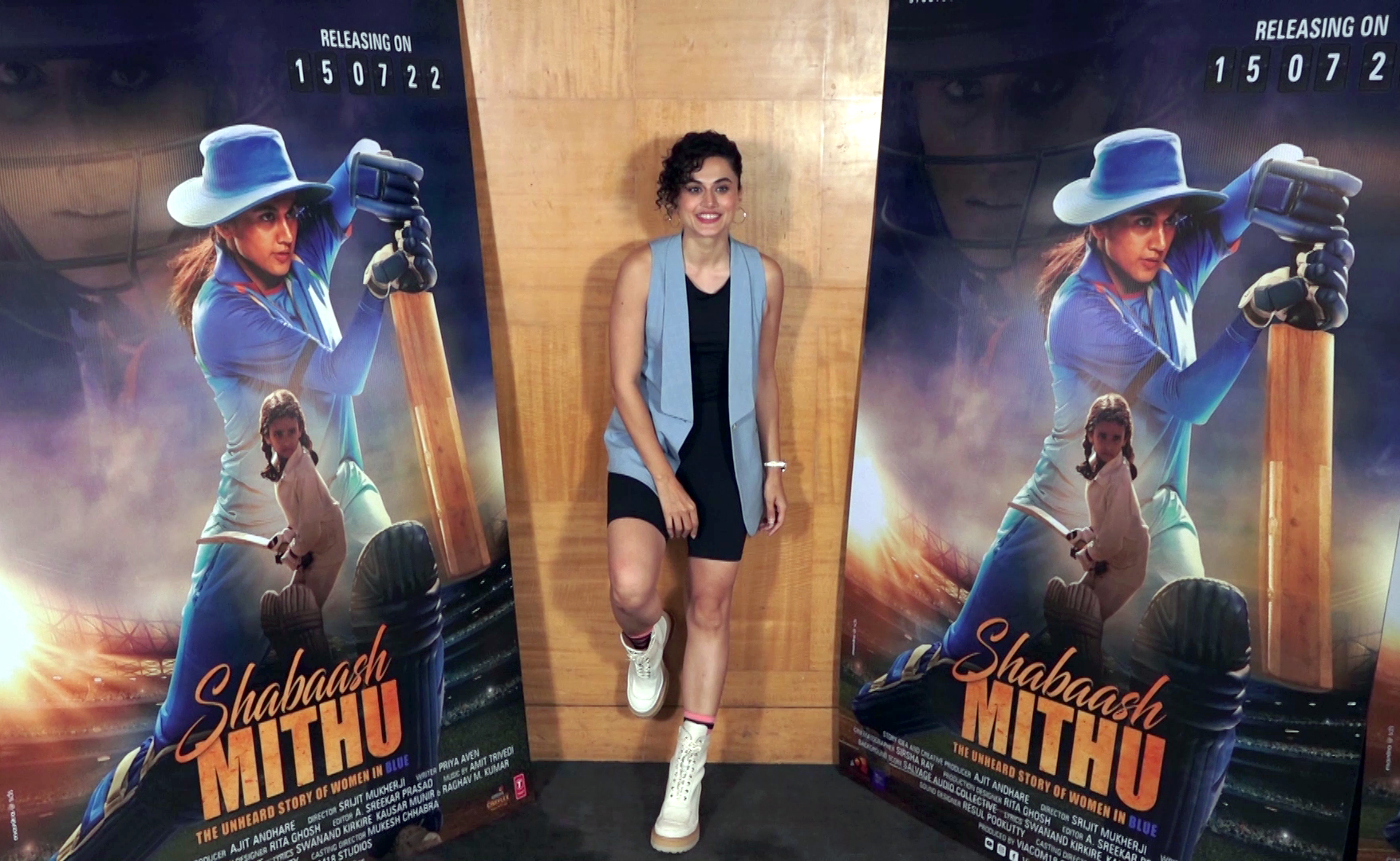 Taapsee Pannu promotes her upcoming film Shaabash Mithu in style