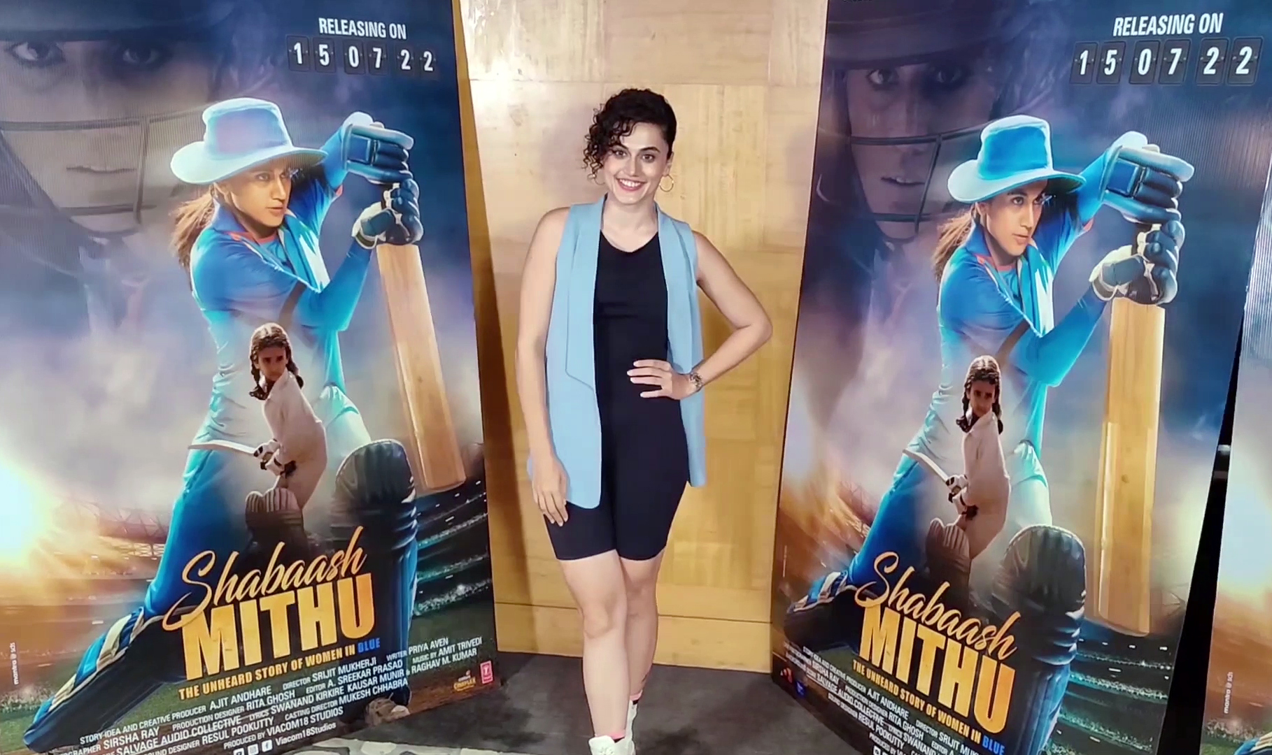 Taapsee Pannu promotes her upcoming film Shaabash Mithu in style