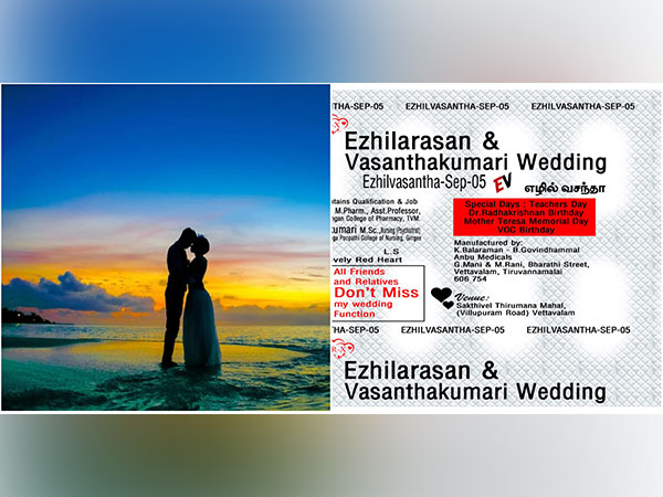 Tamil couple's viral 'tablet strip' themed wedding invite leaves internet in splits