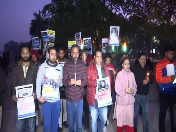 Chandigarh Youth Congress support wrestlers' protest through candle march