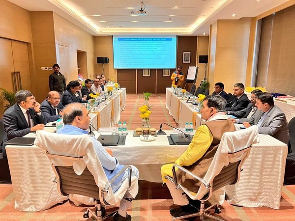 Assam CM Himanta Biswa Sarma holds meeting with UP Power Minister AK Sharma Assam CM Himanta Biswa Sarma holds meeting with UP Power Minister AK Sharma
