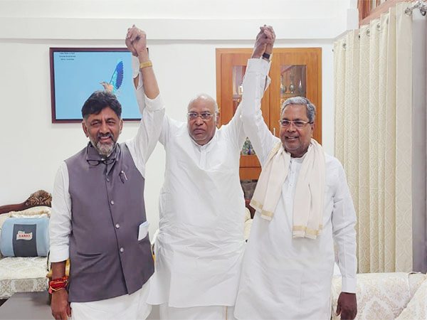 'The winning team': Siddaramaiah, DKS pose together at Kharge's residence