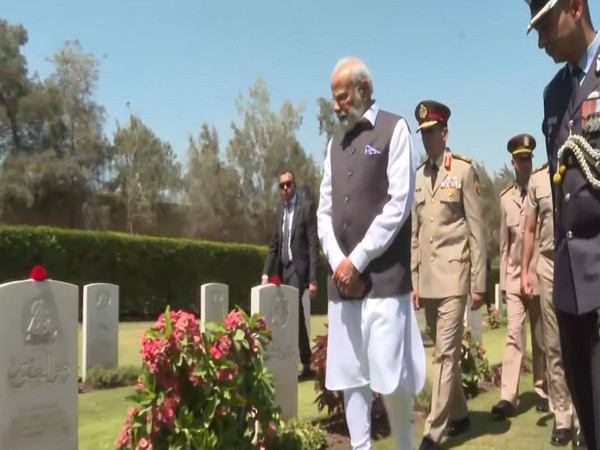 PM Modi visits Heliopolis War Cemetery in Egypt's Cairo