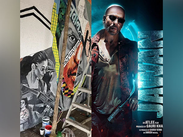 In pics: Shah Rukh Khan fans make 'Jawan' artworks in front of Mannat