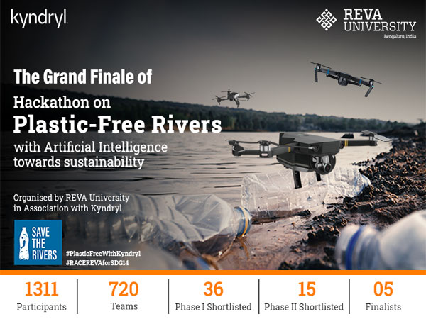 The Grand Finale of "Hackathon on Plastic-Free Rivers with AI" organised by REVA University in ...