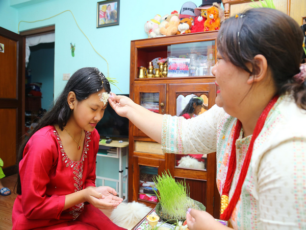 Nepal celebrates Bijaya Dashami, people receive tika, blessings from elders