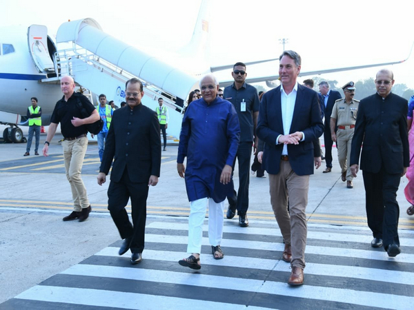 Australian Deputy Prime Minister Richard Marles arrives in Ahemdabad to ...