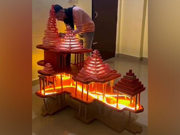 Assam artist crafts remarkable replica of Ram Temple ahead of Pran ...