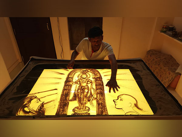 Sand artist Manas Kumar Sahoo depicts 'Ram Mandir' construction journey ...