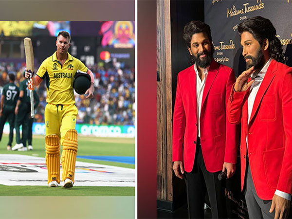 David Warner congratulates Allu Arjun as Pushpa star's wax statue ...