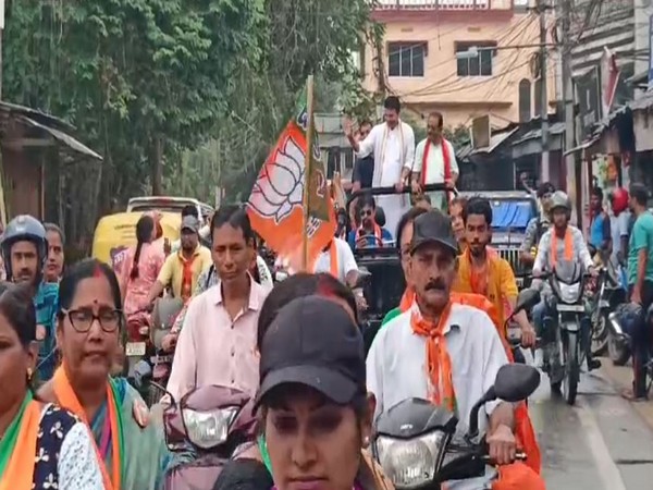 BJP workers hold bike rally in support of Biplab Kumar Deb in Tripura