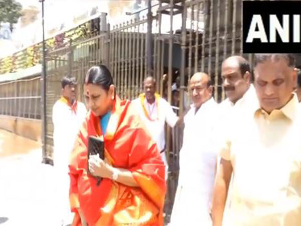 Tamil Nadu CM's wife Durga Stalin offers prayers at Tirumala temple
