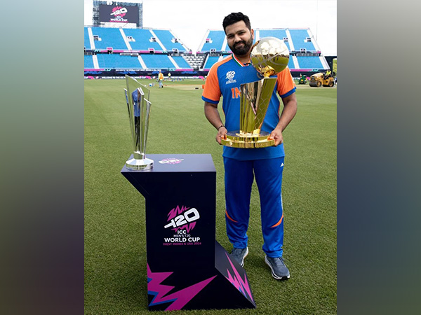 "Oh Larry paaji, kya haal chaal": India captain Rohit Sharma's funny exchange with NBA trophy