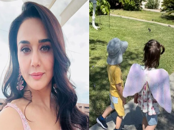Preity Zinta drops cute pic of twin kids Gia and Jai as they enjoy ...