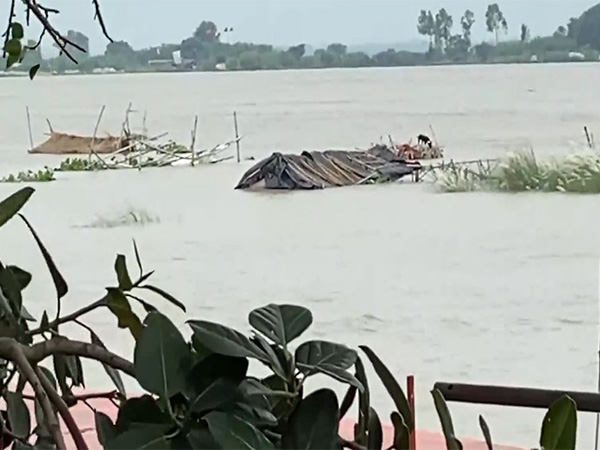 Water level in River Ganga rises above Sarsaiya Ghat in Kanpur
