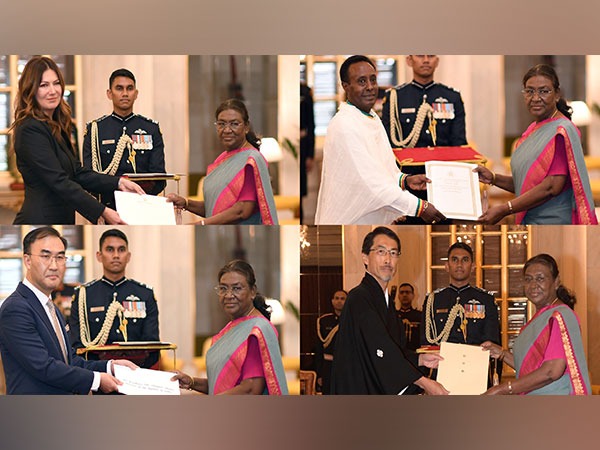 Envoys of five nations present credentials to President Murmu