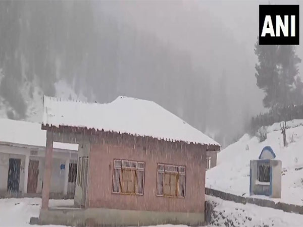 J-K: Machil sector in Kupwara receives another spell of snowfall