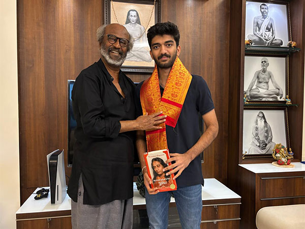 D Gukesh expresses delight after meeting "superstar" Rajnikanth