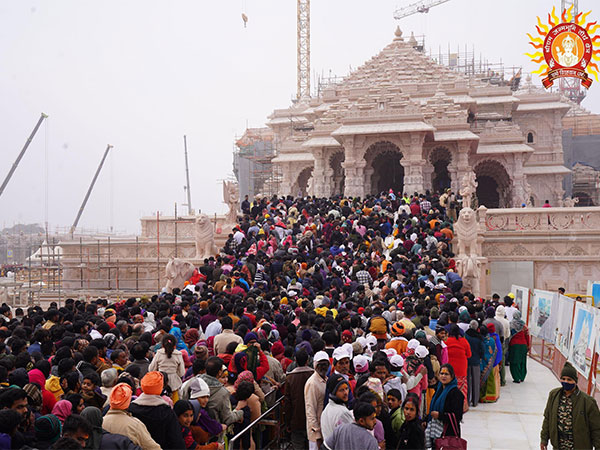 Uttar Pradesh: Over 2 lakh devotees visit Shri Ram Lalla Temple in Ayodhya on New Year