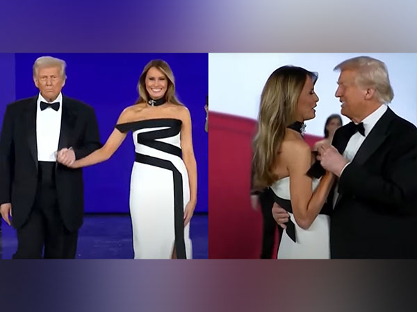US President Donald Trump and First Lady Melania share first dance at Commander-in-Chief-Ball