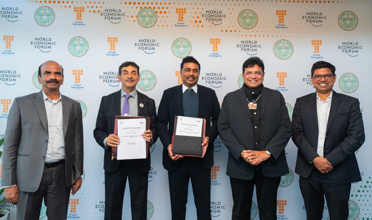 Telangana signs three MoUs with MEIL worth Rs 15000 cr in Davos