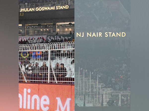 Col NJ Nair and Jhulan Goswami stands unveiled at Eden Gardens