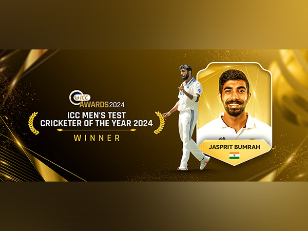 Jasprit Bumrah named ICC Men's Test Cricketer of the Year for 2024