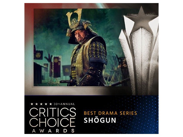 'Shogun' dominates TV category at 30th Critics Choice Awards