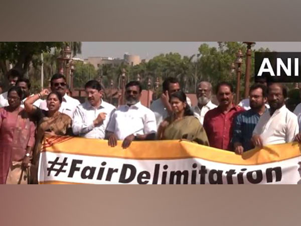 DMK holds protest outside Parliament over delimitation issue