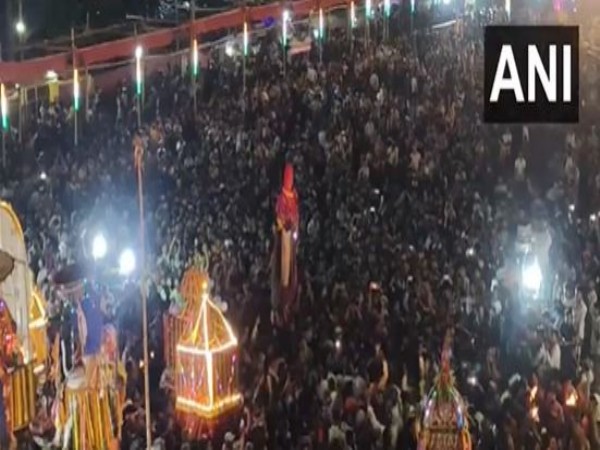 People take part in Panchu Dola festival in Odisha's Banapur