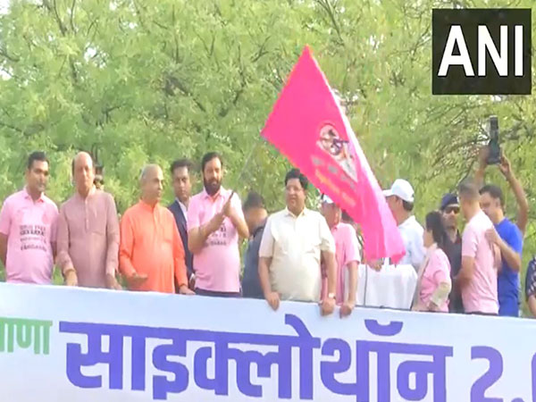 CM Nayab Singh Saini flags off Drug-Free Haryana Cyclothon 2.0 in Faridabad