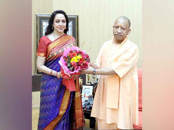 BJP MP Hema Malini meets UP CM Yogi Adityanath in Lucknow
