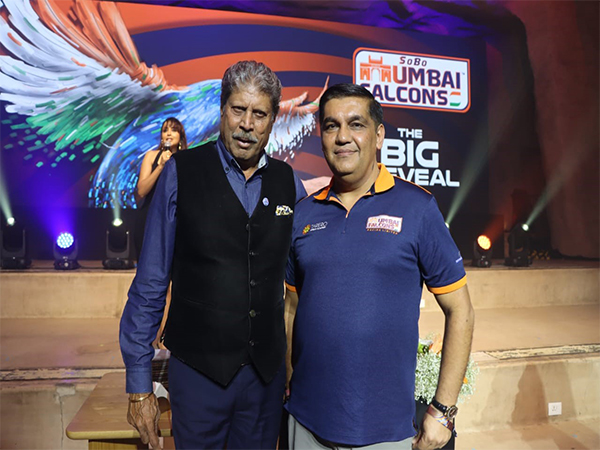 Kapil Dev and Ameet Gadhoke launch the jersey of SoBo Mumbai Falcons ...