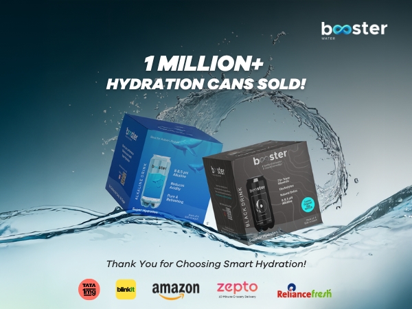 Booster Water Crosses 1 Million Hydration Cans, Milestone in India with ...