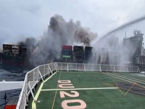 Indian Coast Guard battles thick smoke after fire breaks out on Singapore-flagged container ship