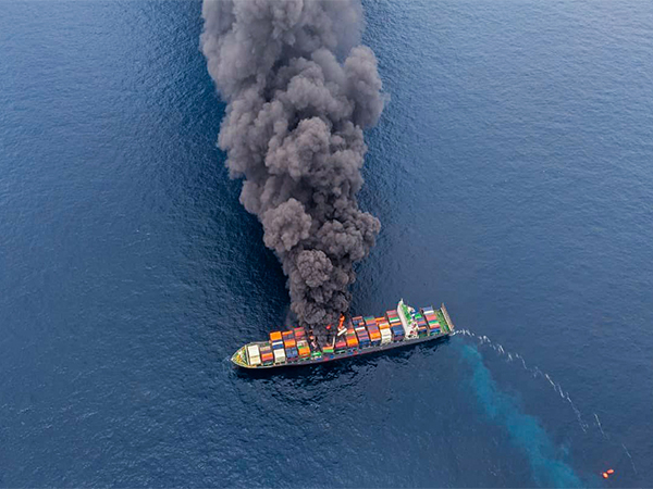 Indian Coast Guard continues firefighting ops on MV WAN HAI 503 despite ...