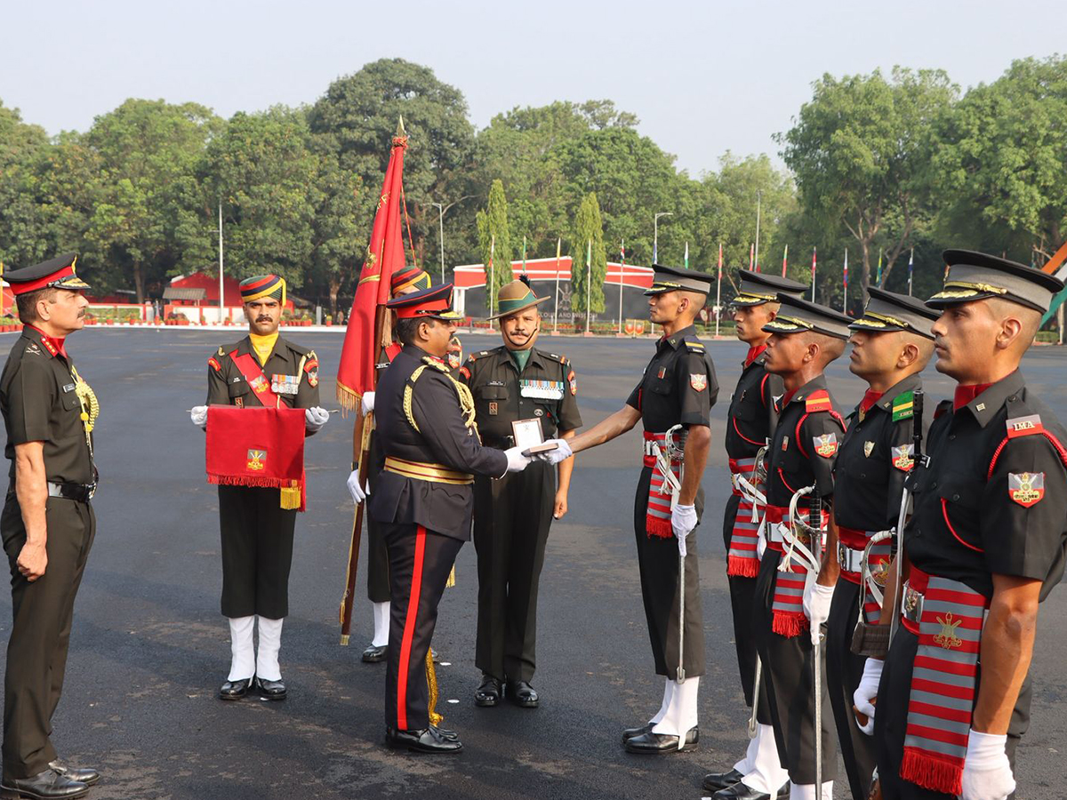Sri Lankan Army Chief reviews IMA's 156th Passing Out Parade in Dehradun