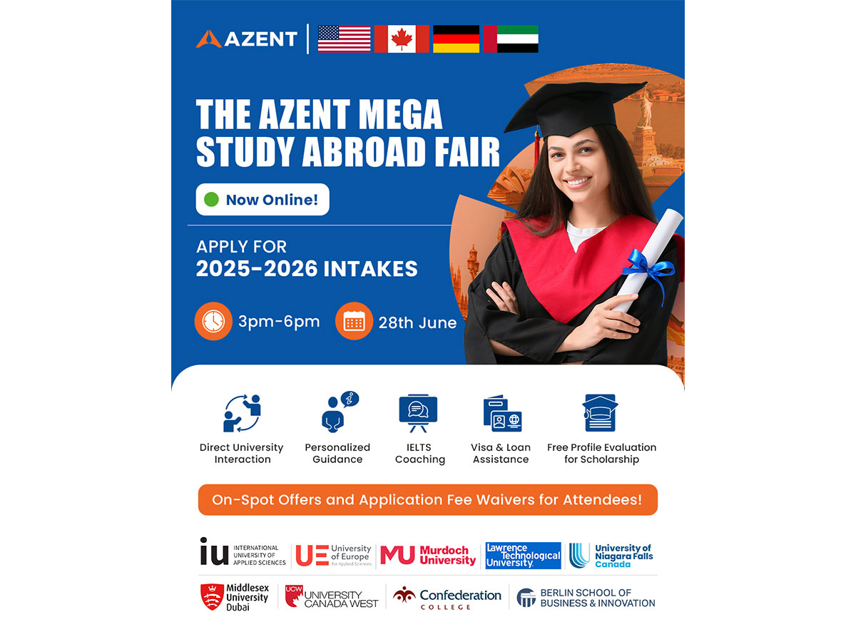 Azent Overseas Education Hosts Mega Online Study Abroad Fair