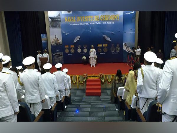 Navy Chief Admiral Dinesh Tripathi presents service awards to 51 naval ...