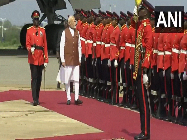 PM Modi arrives in Ghana, receives guard of honour and 21-gun salute