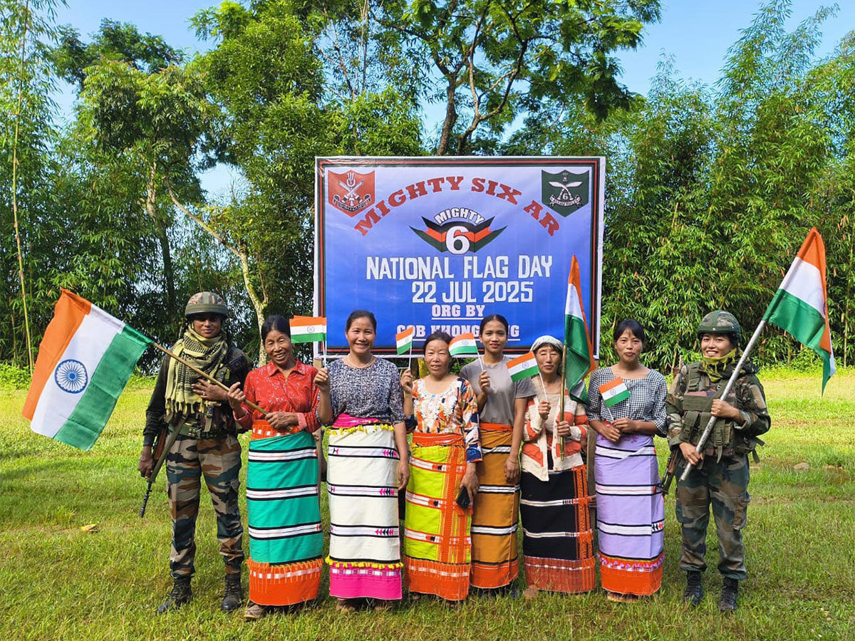 Assam Rifles celebrates National Flag Day in Manipur's Tamenglong