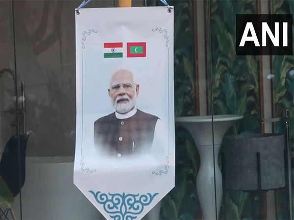 Male decked up with banners, Indian flags ahead of PM Modi's arrival