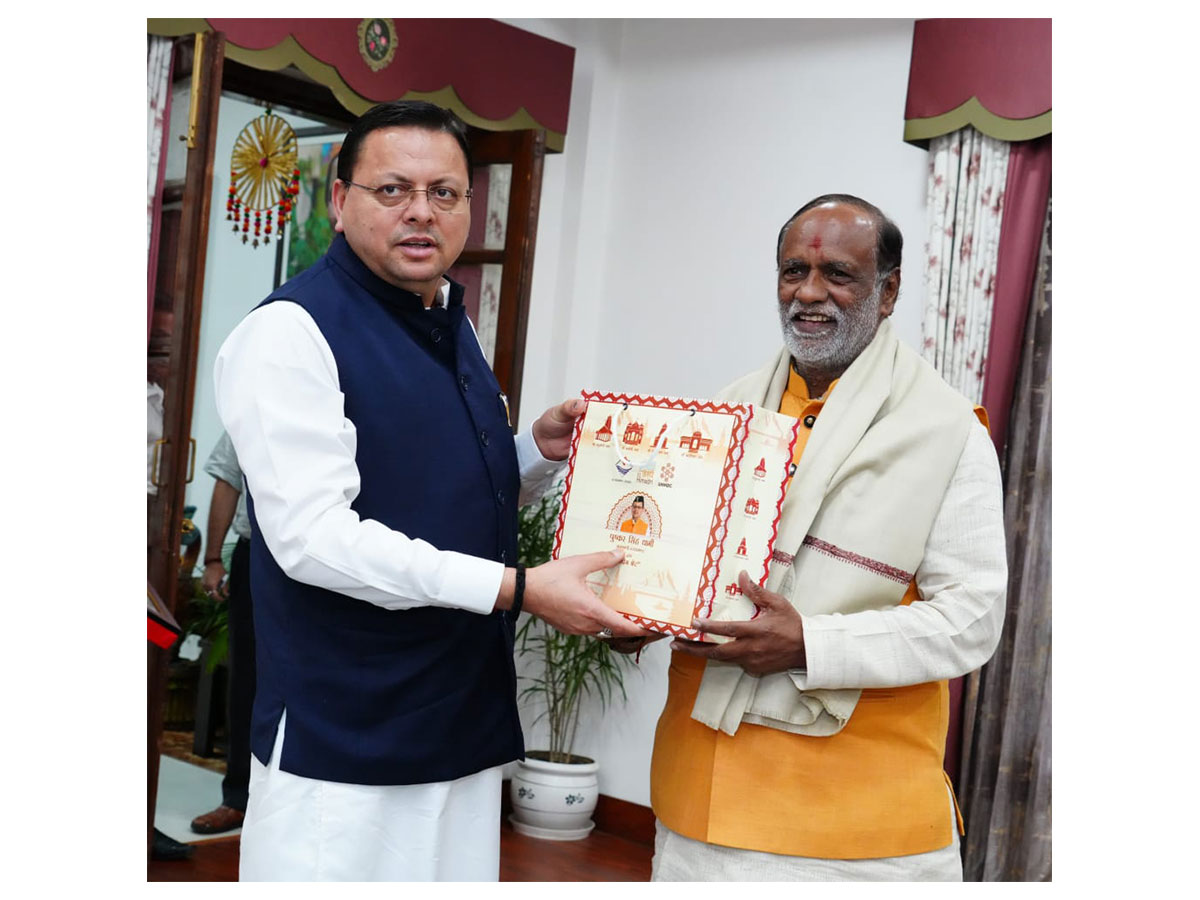Uttarakhand CM Pushkar Singh Dhami meets BJP's OBC Morcha President K Laxman