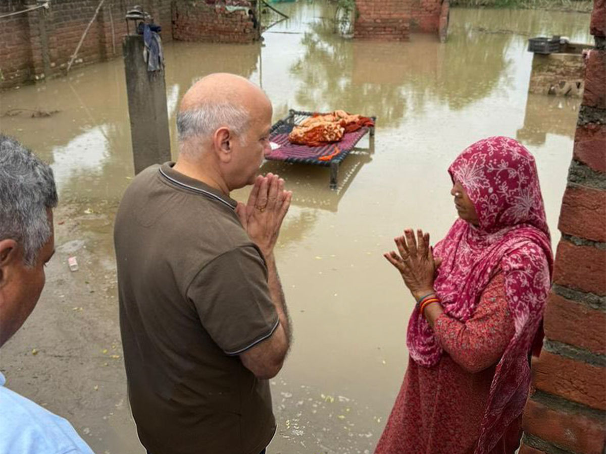 AAP's Manish Sisodia visits Punjab's flood affected areas; distributes ...