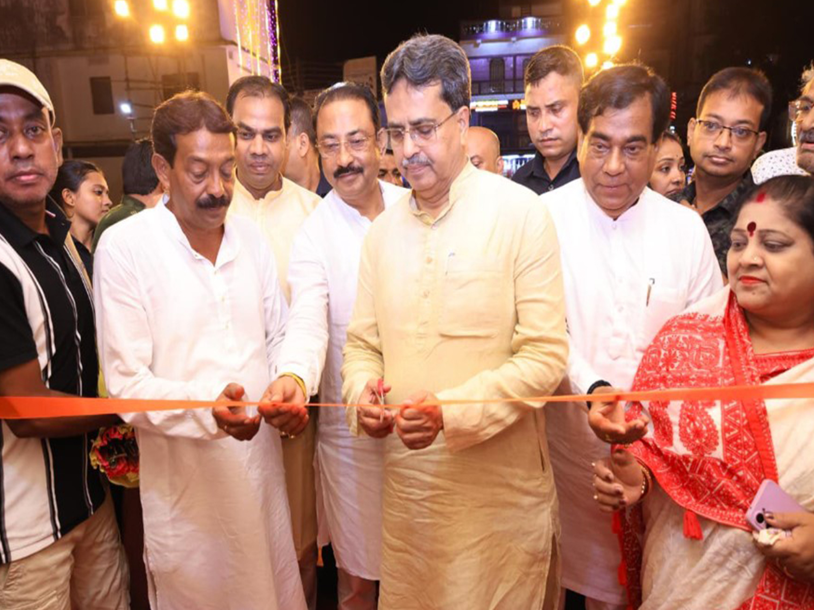 Tripura CM Manik Saha inaugurates several Durga Puja Pandals in Agartala