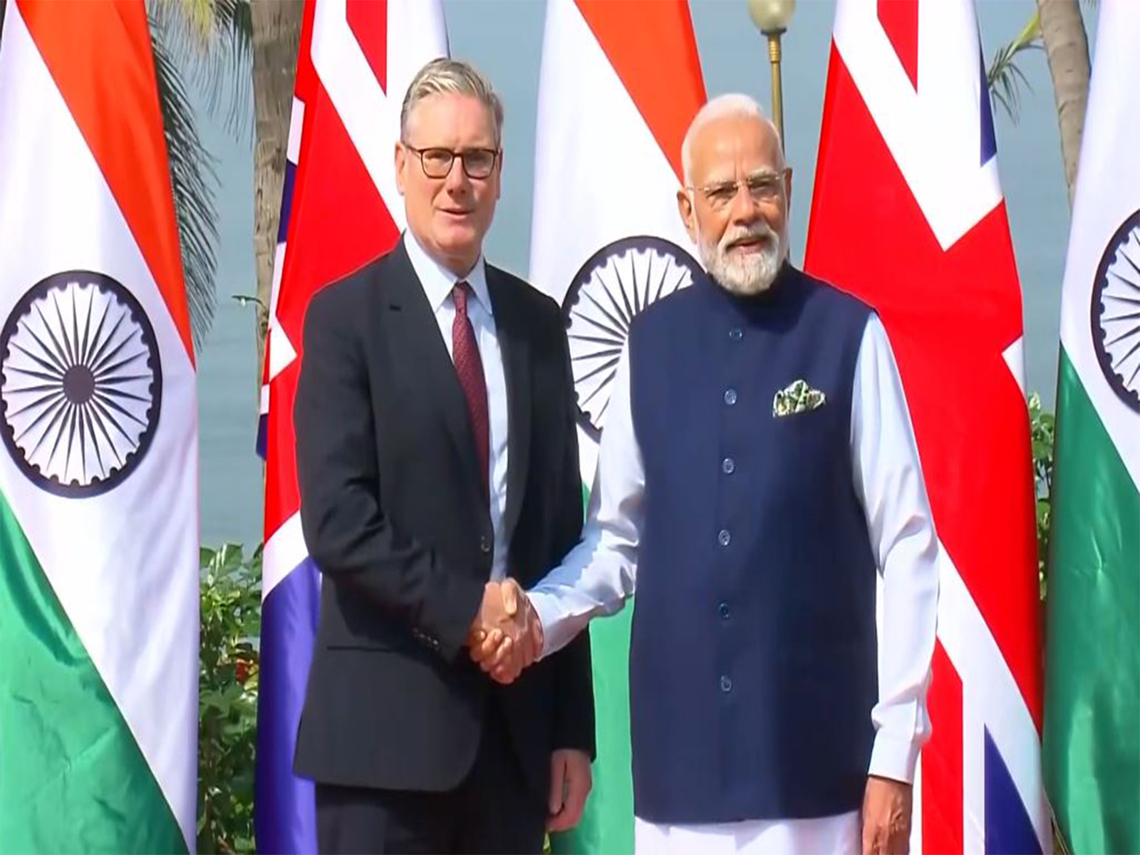 PM Narendra Modi meets UK PM Keir Starmer in Mumbai