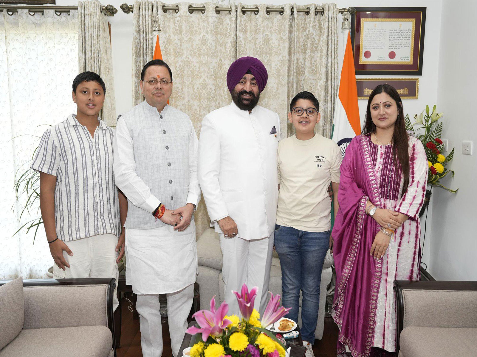 Uttarakhand CM Dhami meets Governor Lt General Gurmit Singh (Retd) at Raj Bhavan