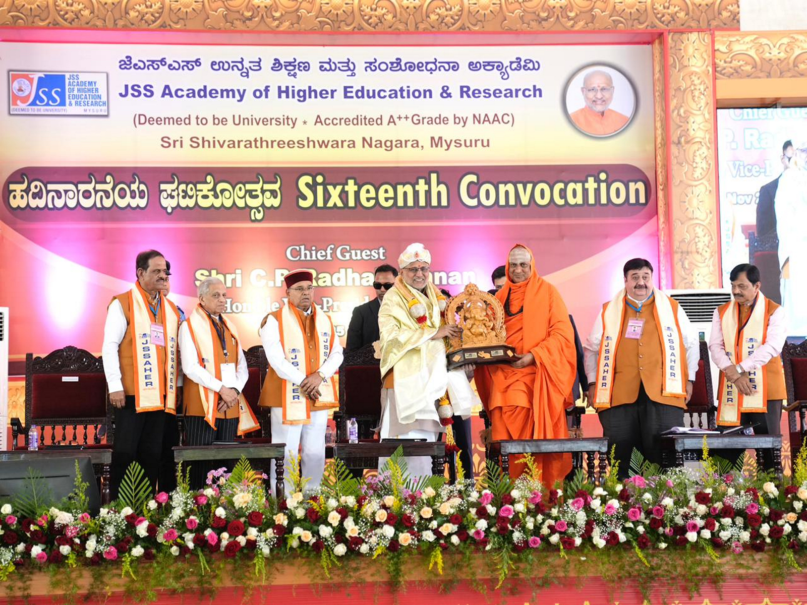VP Radhakrishnan graces 16th Convocation Ceremony of JSS Academy of ...