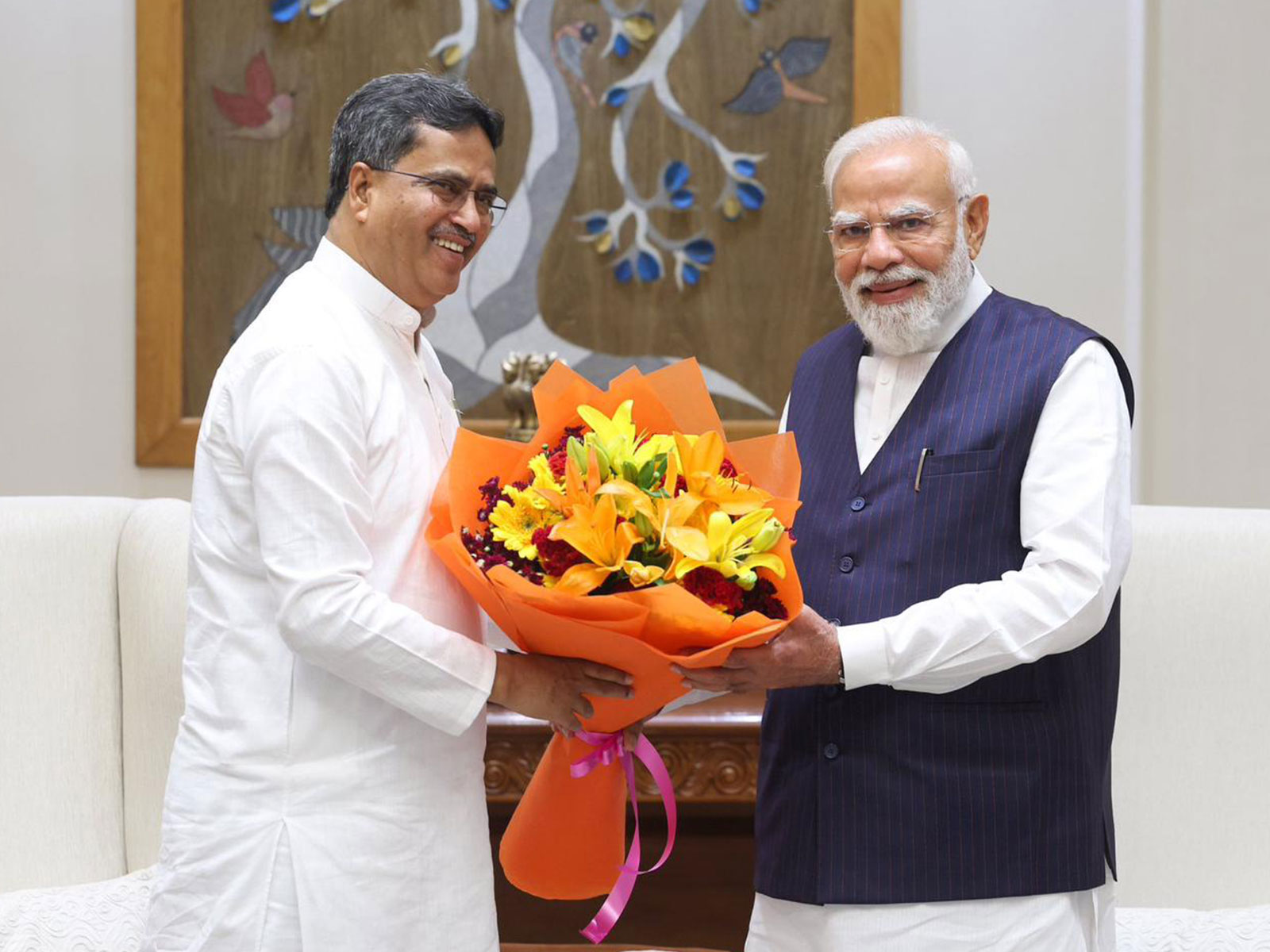 Tripura CM Manik Saha meets PM Modi, extends congratulations on 12 ...