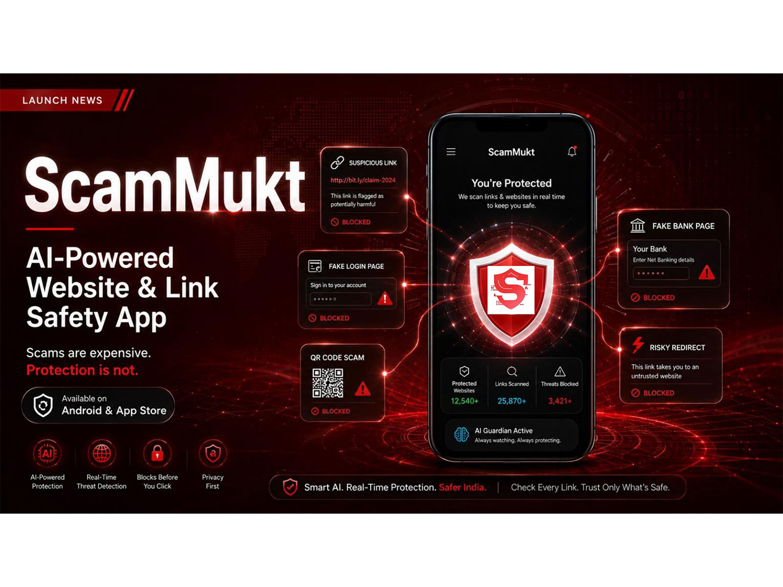 ScamMukt Launches India's Dedicated AI Scam Protection App -- Because ...